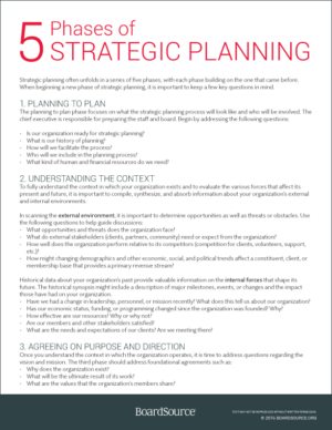 5 Phases of Strategic Planning - BoardSource