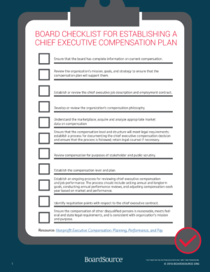 Executive Evaluation and Compensation - BoardSource