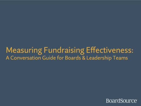 Measuring Fundraising Effectiveness - BoardSource