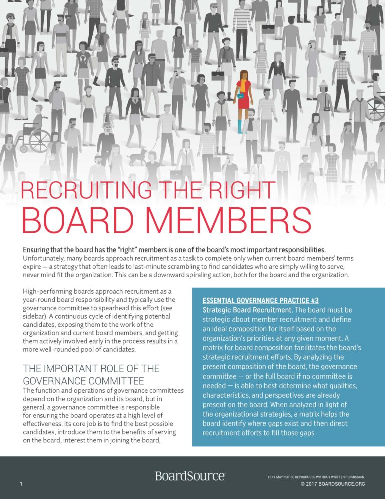 Board Composition and Recruitment