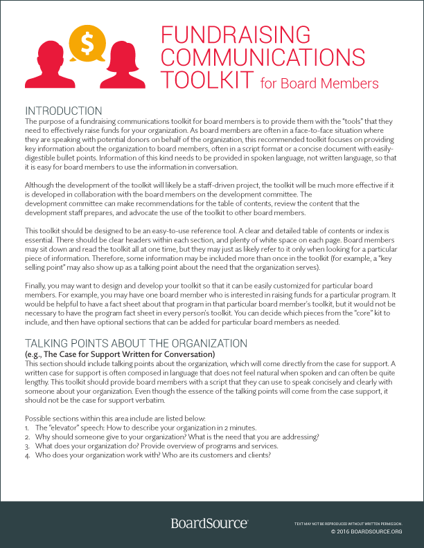 Nonprofit Fundraising and the Board's Role | BoardSource