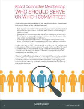 Structure, Committees, and Meetings - BoardSource