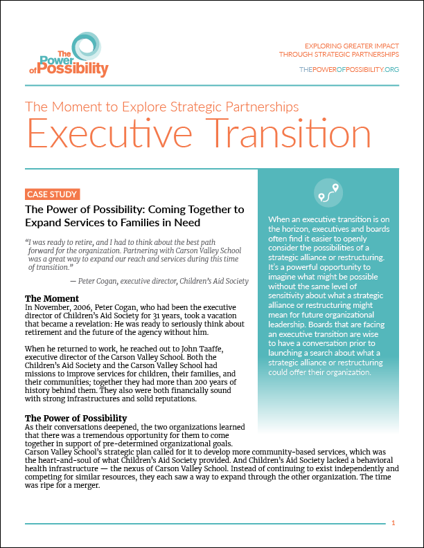 Executive Transition and Succession Planning - BoardSource
