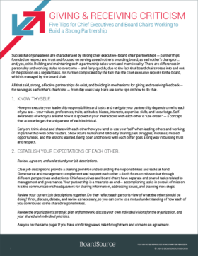 The Board-Staff Partnership - BoardSource