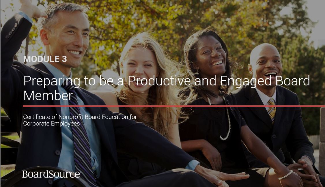 Certificate of Nonprofit Board Education for Corporate Employees