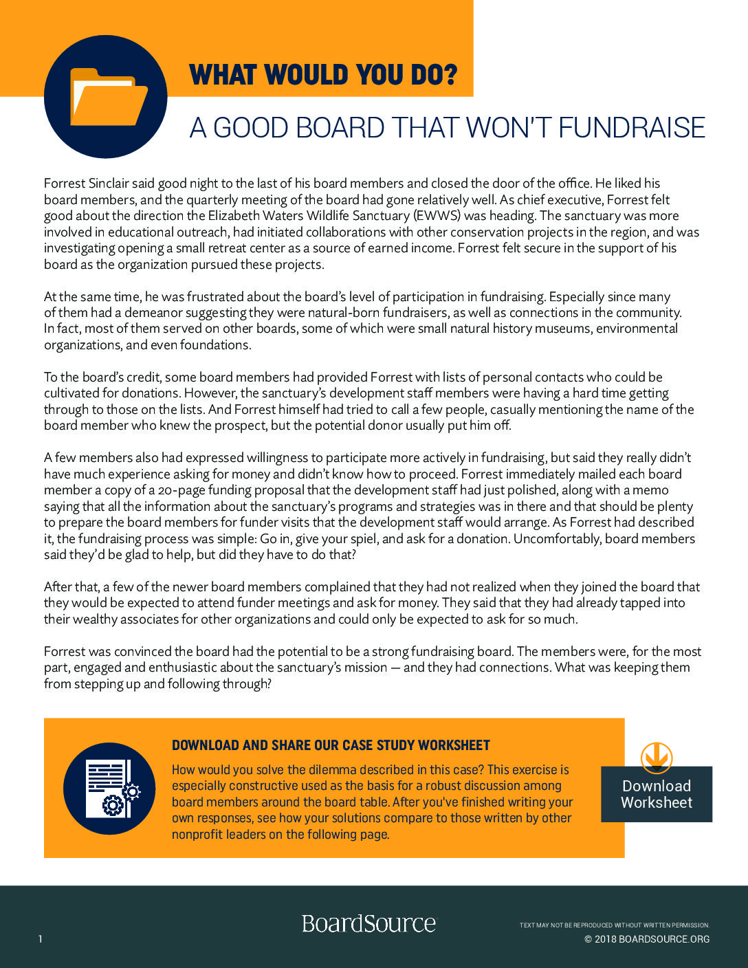 Case Study: A Good Board That Won't Fundraise - BoardSource