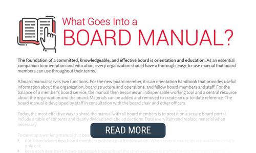 What Goes Into a Board Manual? - BoardSource